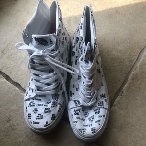 Vans Shoes | Flame Fire Black Originals Authentics | Poshmark